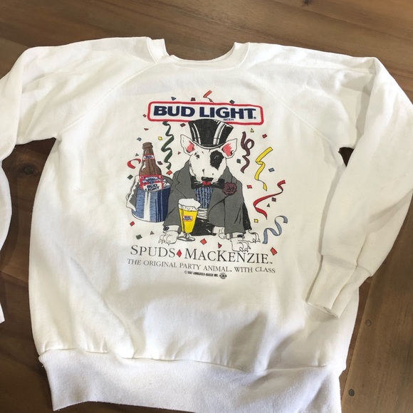 Spuds MacKenzie | Tops | Vintage 987 Spuds Mackenzie Sweatshirt | Poshmark